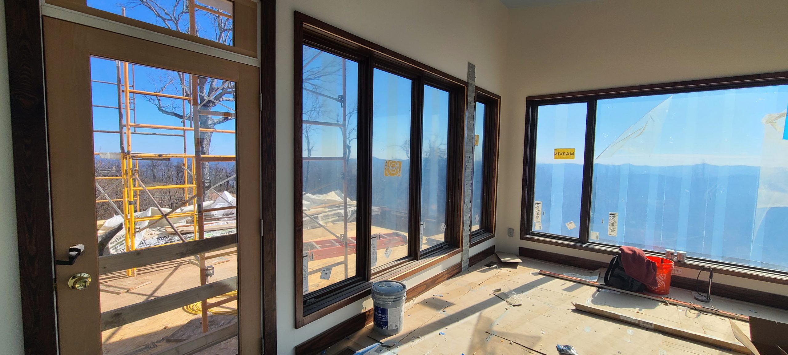 The Gaines Group Architects Modern Mountain Home finishing construction