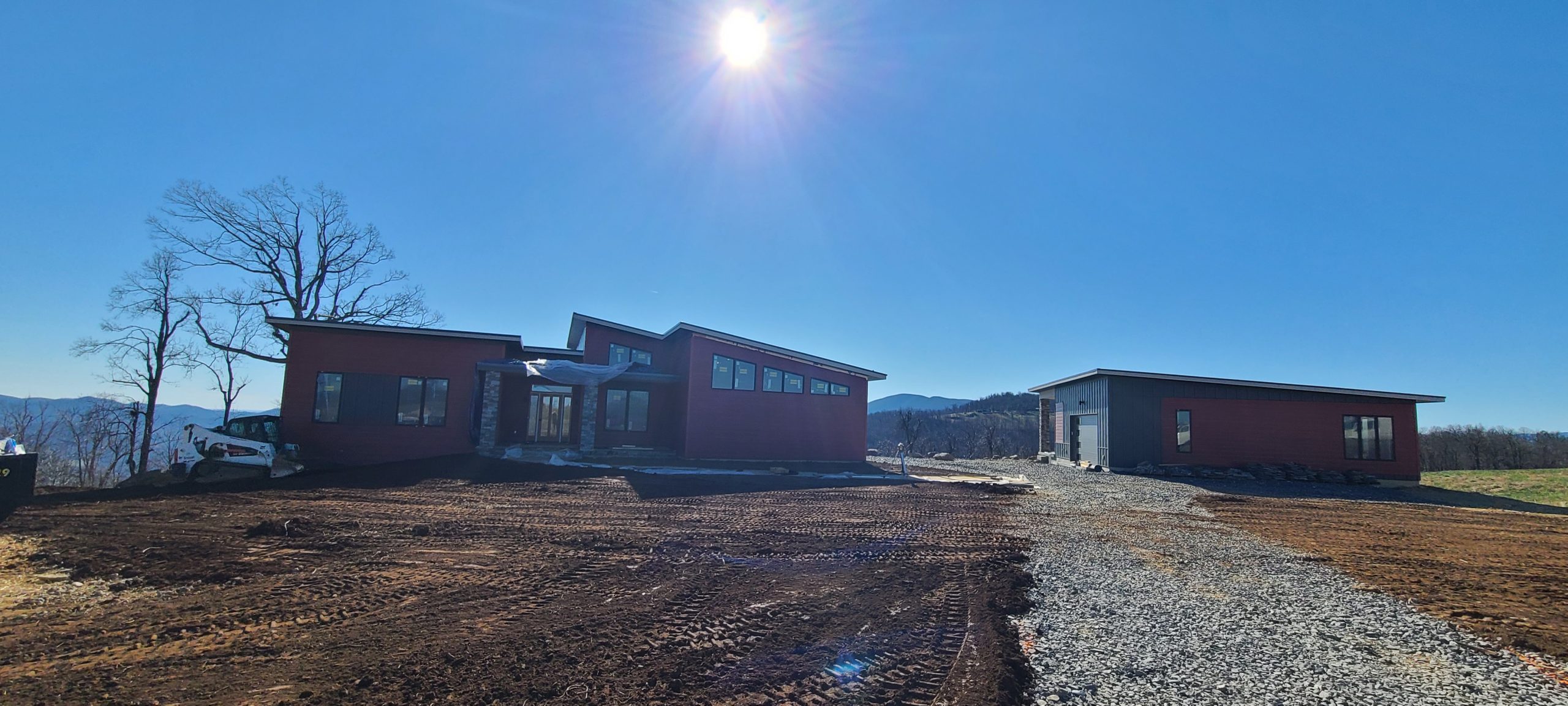 The Gaines Group Architects Modern Mountain Home finishing construction